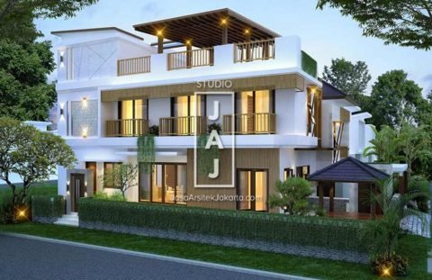 3-Storey 300 m2 Homey Villa in Jakarta - Jasa Arsitek jakarta